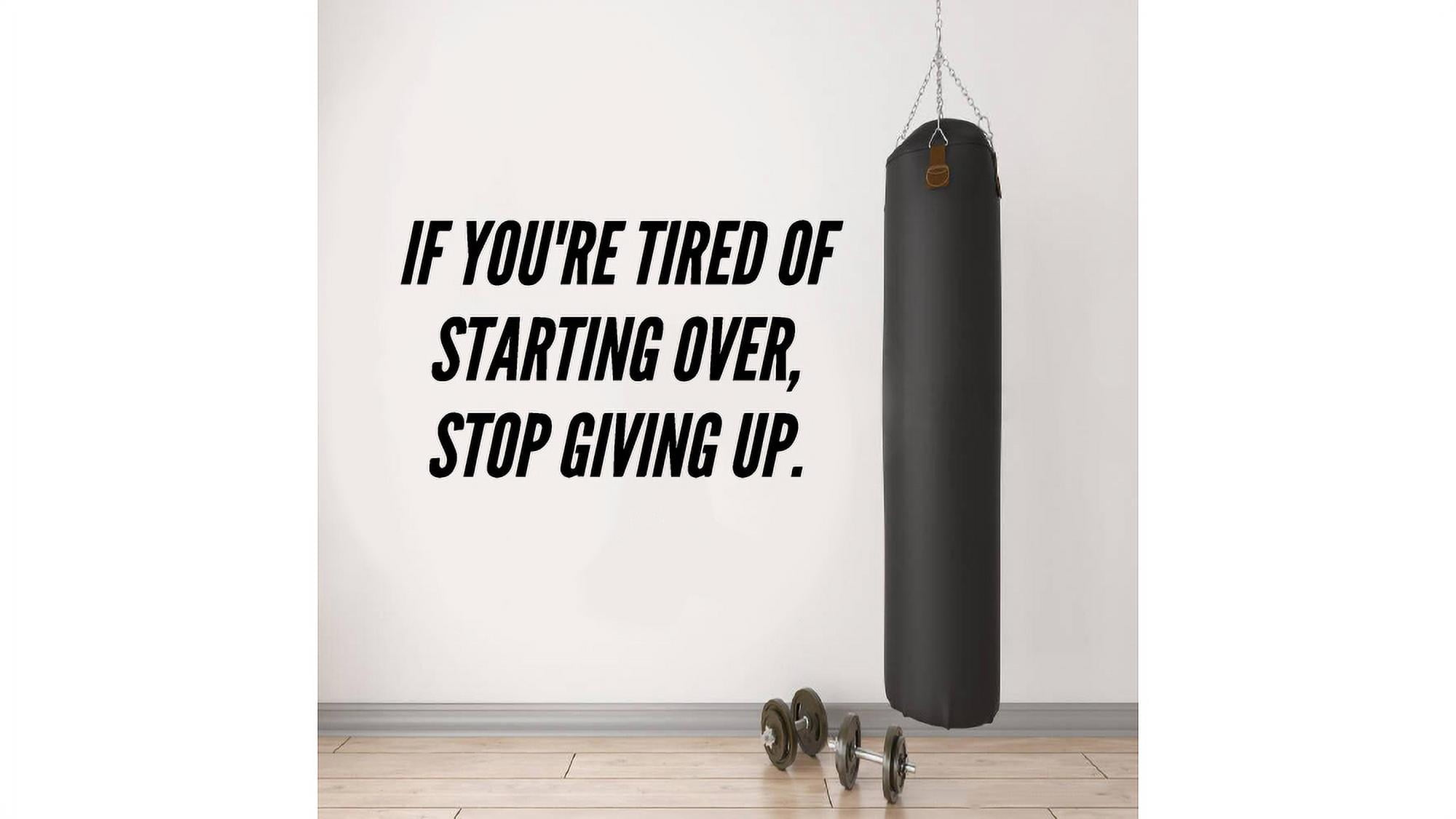 Stop Giving Up Starting Over Quote Fitness Workout Success Motivation ...