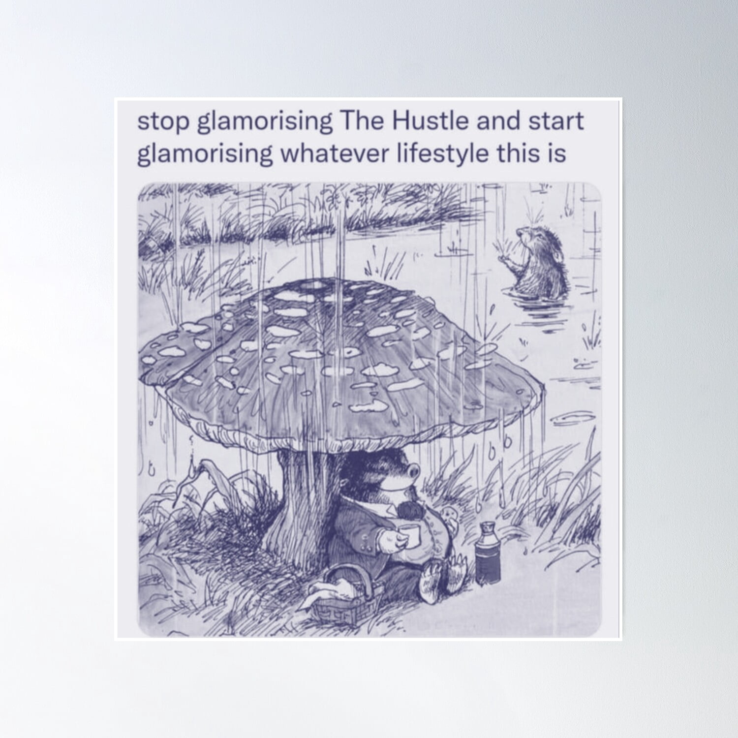 Stop Glamorizing The Hustle Poster Wall Art, Modern Wall Decor, 30x30 ...
