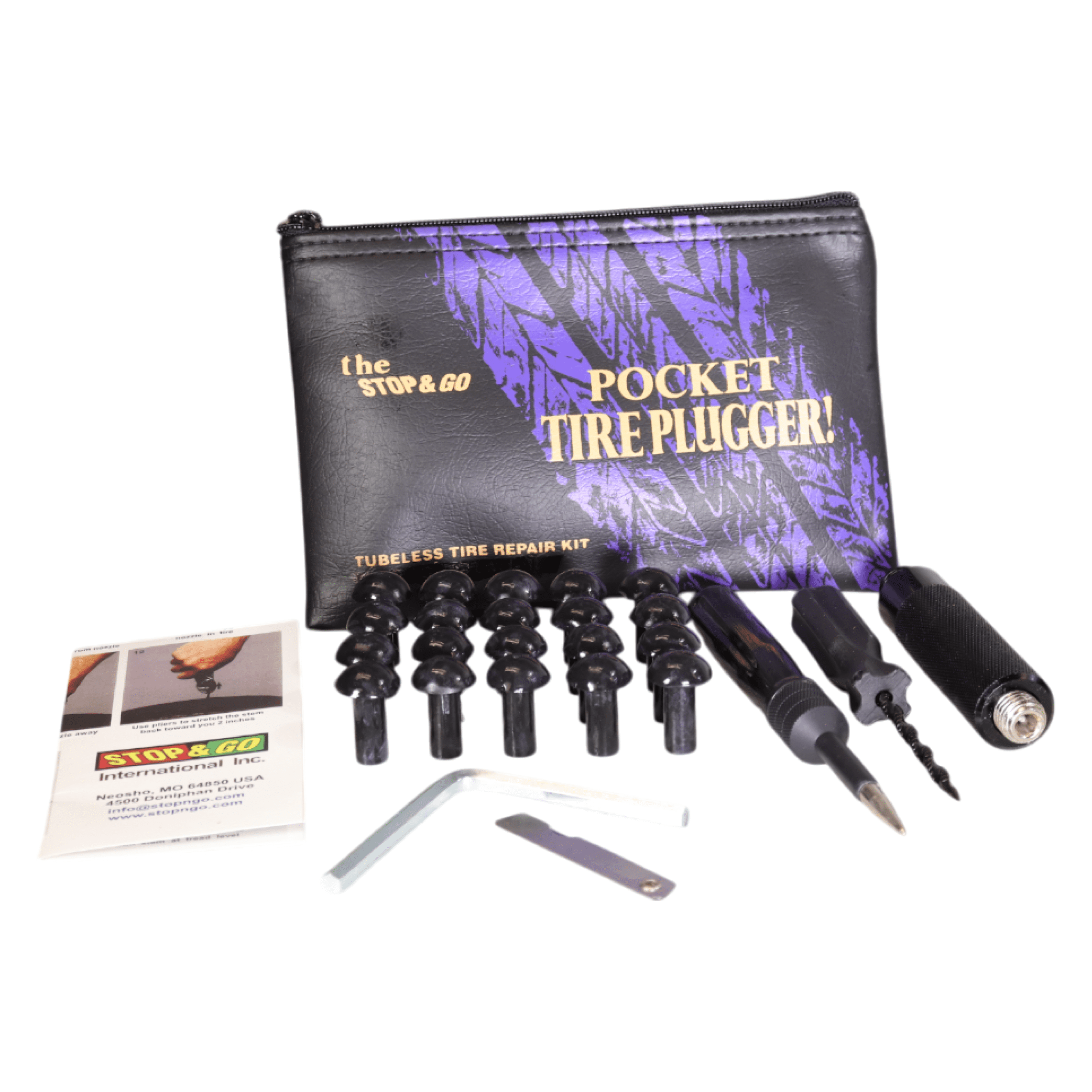 Stop & Go 1081 Tubeless Tire Pocket Plugger Repair Kit - Walmart.com