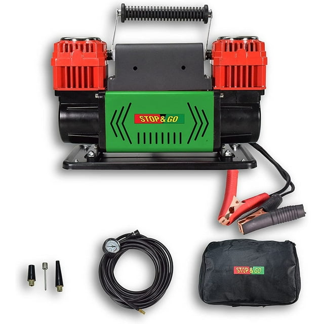 Stop & Go 12 Volt Dual Piston Tire Inflator - Walmart.com