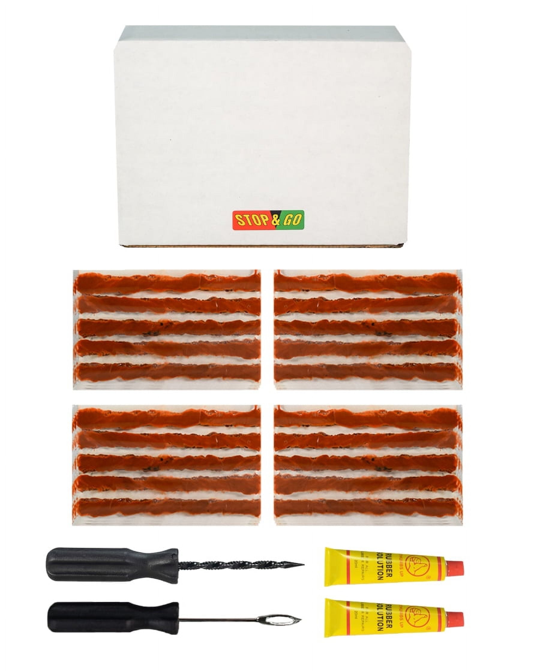 Stop & Go RP1 84 Piece Tubeless Tire Rope Plug Repair Kit for Punctures ...