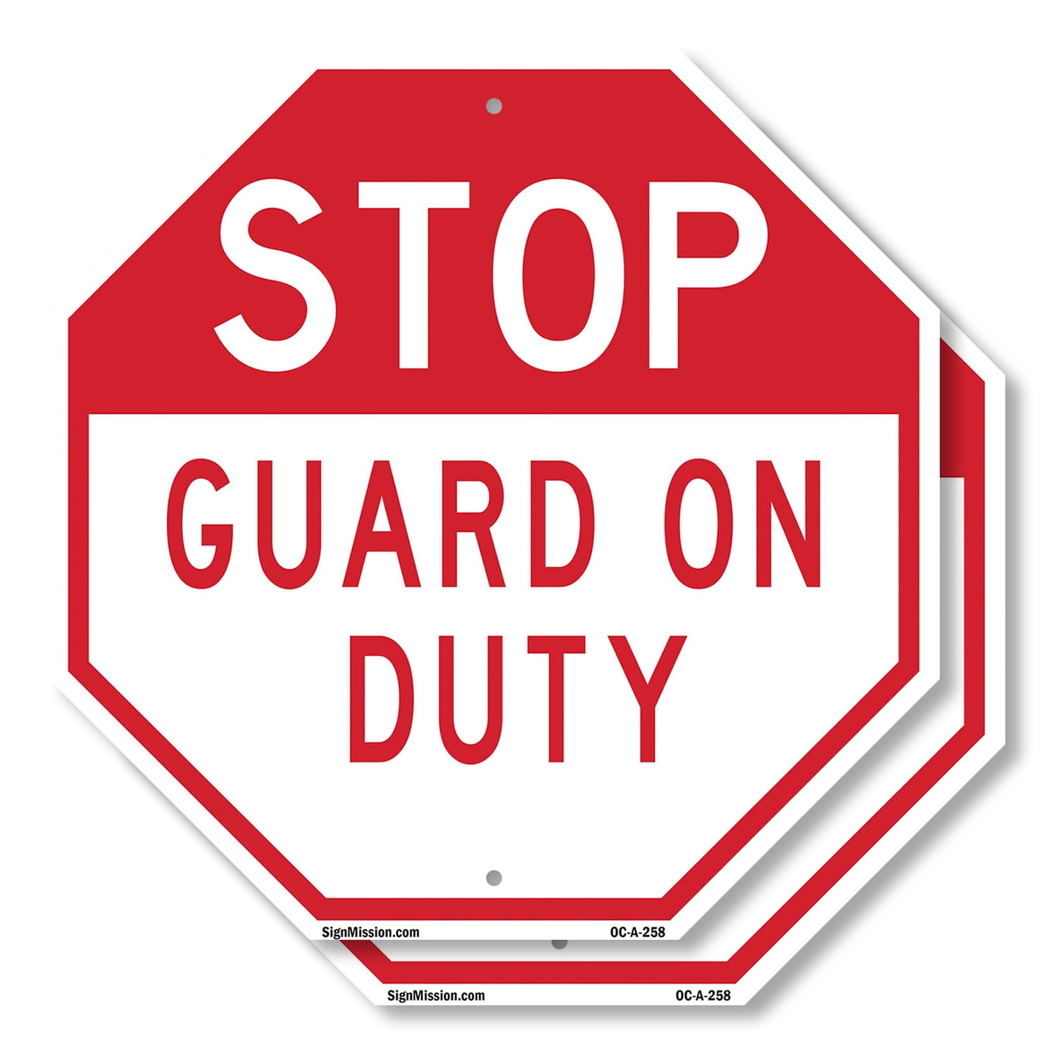 Stop Guard on Duty (2 Pack) 10 inch X 10 inch Octagon Rust Free ...