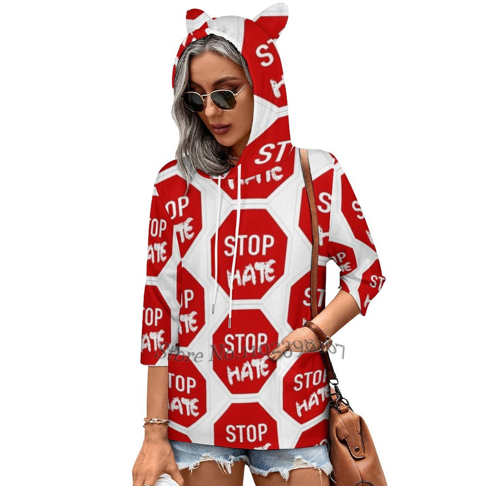 Stop Hate Street Sign ~ Traffic Stop Sign With Word " Hate " In Hooded ...