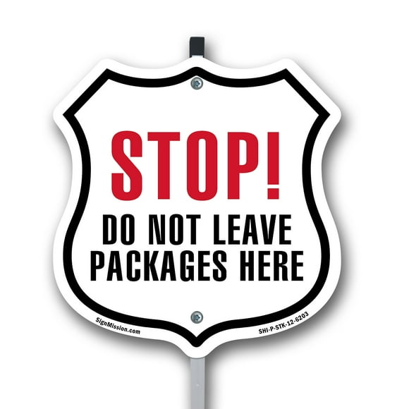 Leave Packages Here Sign