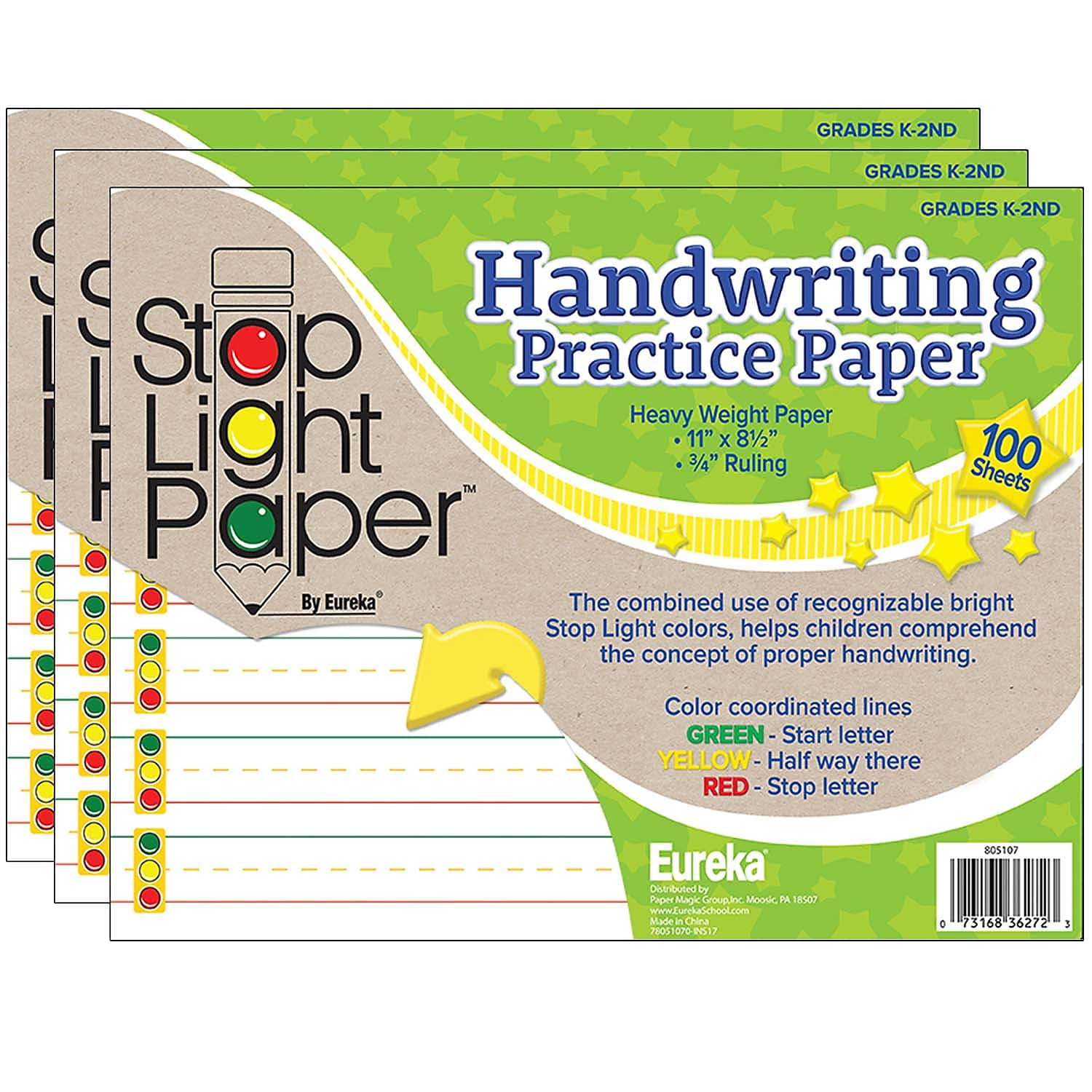 Stop Light Paper Practice Paper, 100 Sheets Per Pack, 3 Packs - Walmart.com