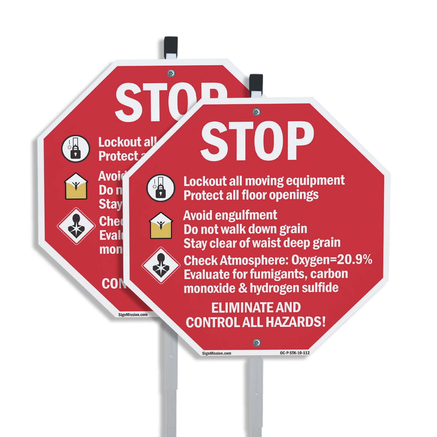 Stop Lockout All Moving Equipment Protect All Floor Openings Avoid ...