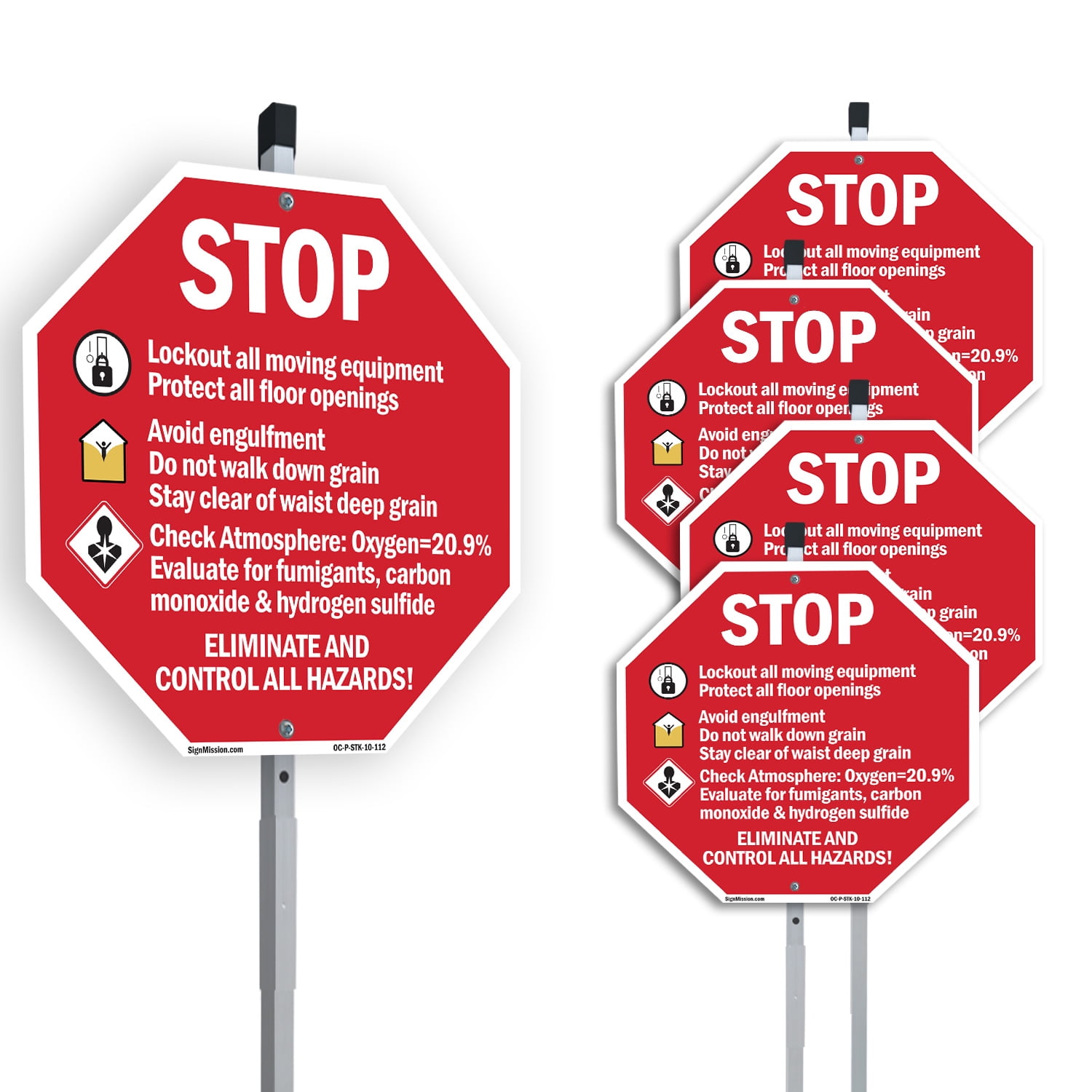 Stop Lockout All Moving Equipment Protect All Floor Openings Avoid ...