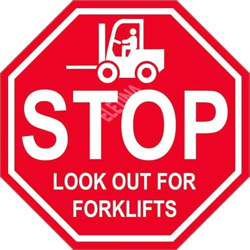 Stop Look Out for Forklifts Sign for Home Outdoor Yard 12 x 12 Inch ...