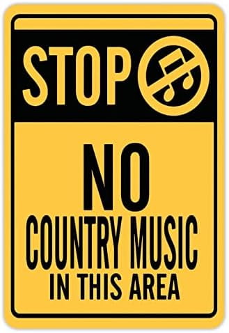Stop No Country Music in This Area Music Parking Sign Metal Sign 8x12 ...