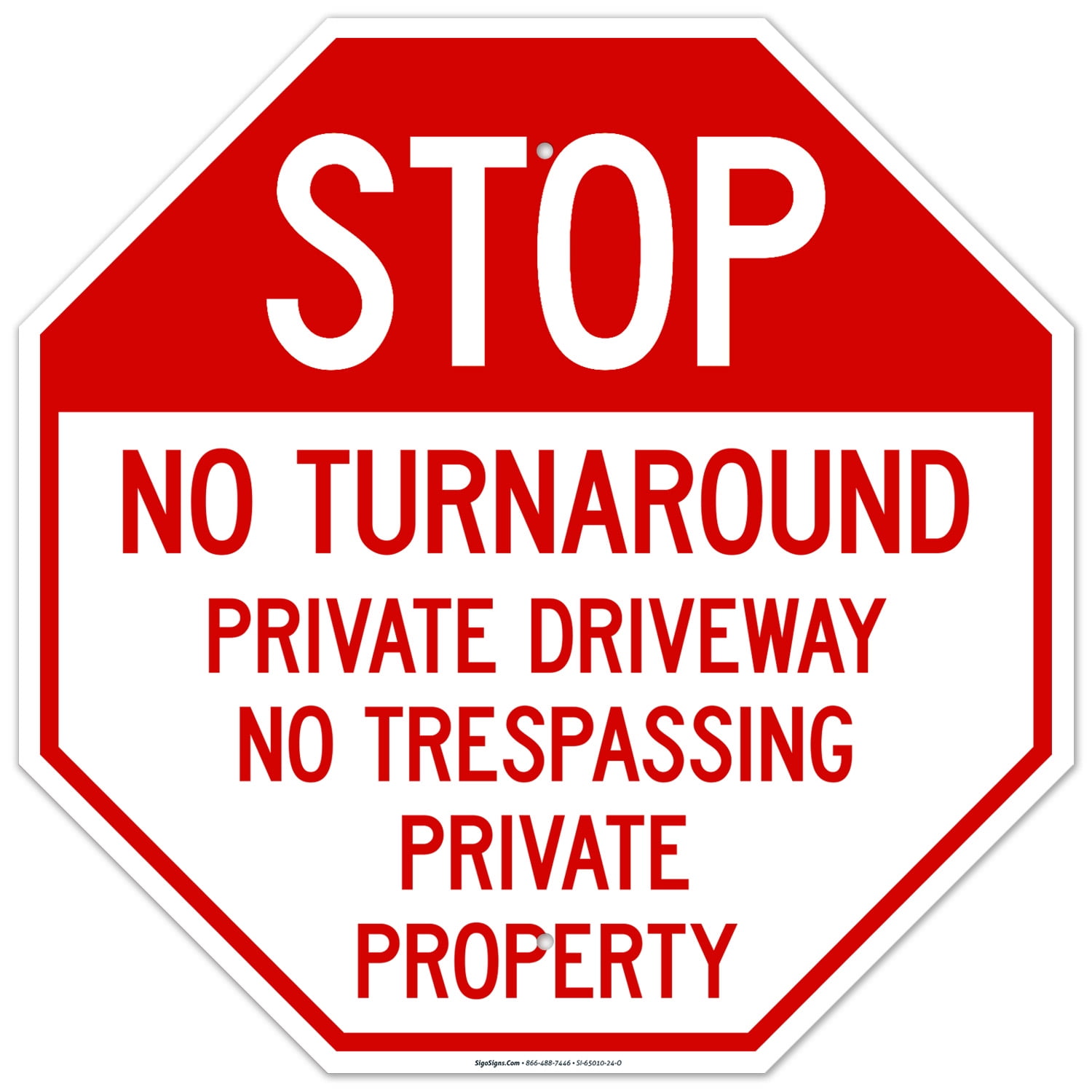 Stop No Turn Around Private Driveway No Trespassing Private Property ...