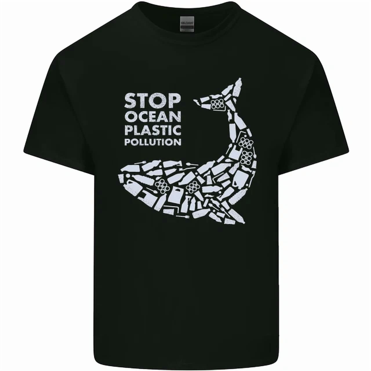 Stop Ocean Plastic Pollution Climate Change Mens Womens T-Shirt ...