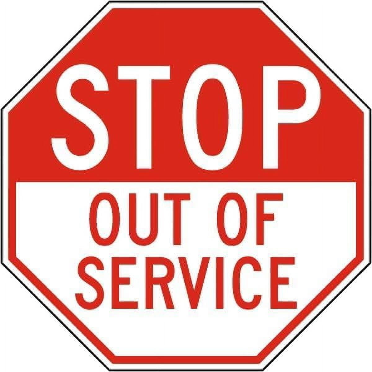 Stop Out Of Service Metal Tin Sign for Home Outdoor Yard 12 x 12 Inch ...
