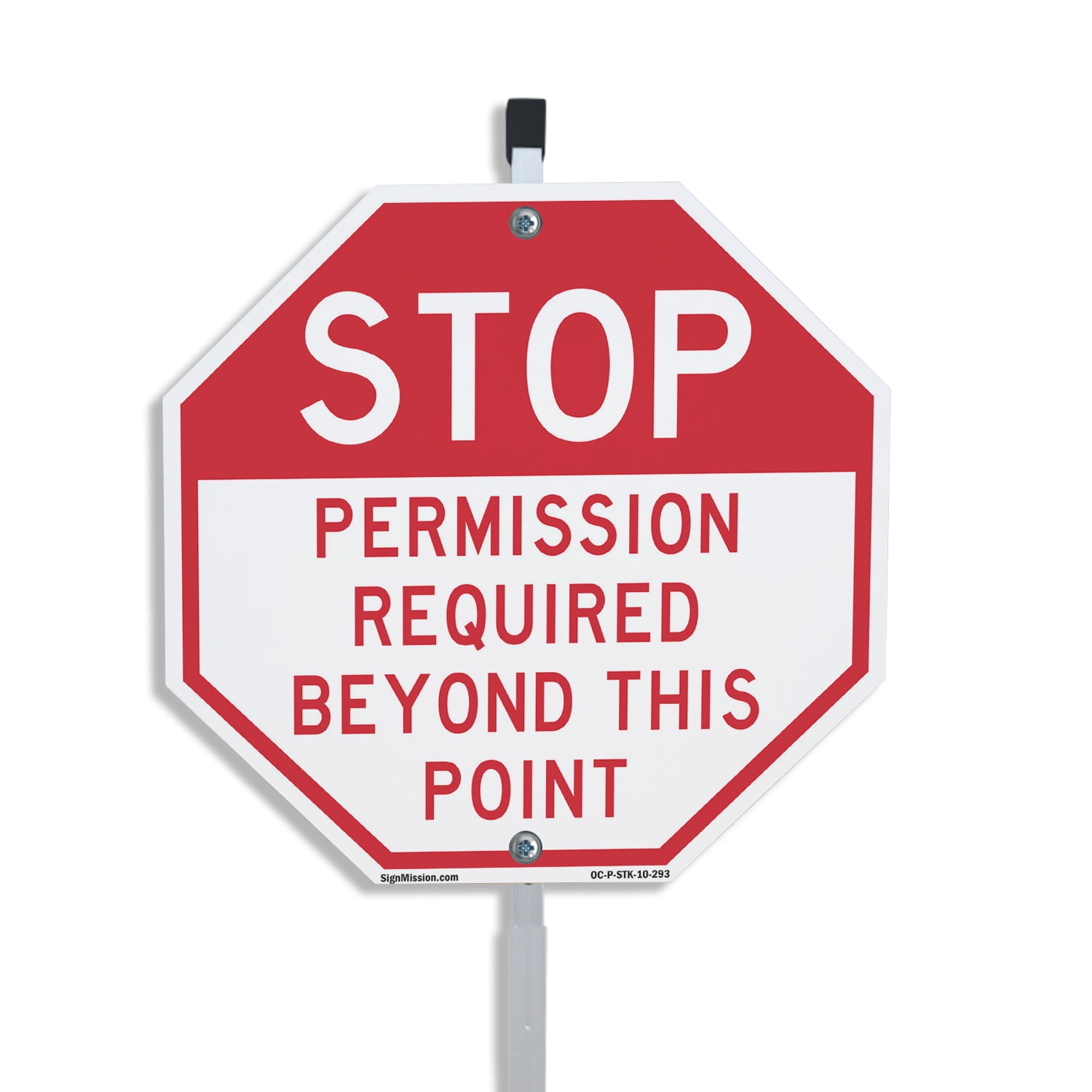 Stop Permission Required Beyond This Point 10 inch X 10 inch Octagon ...