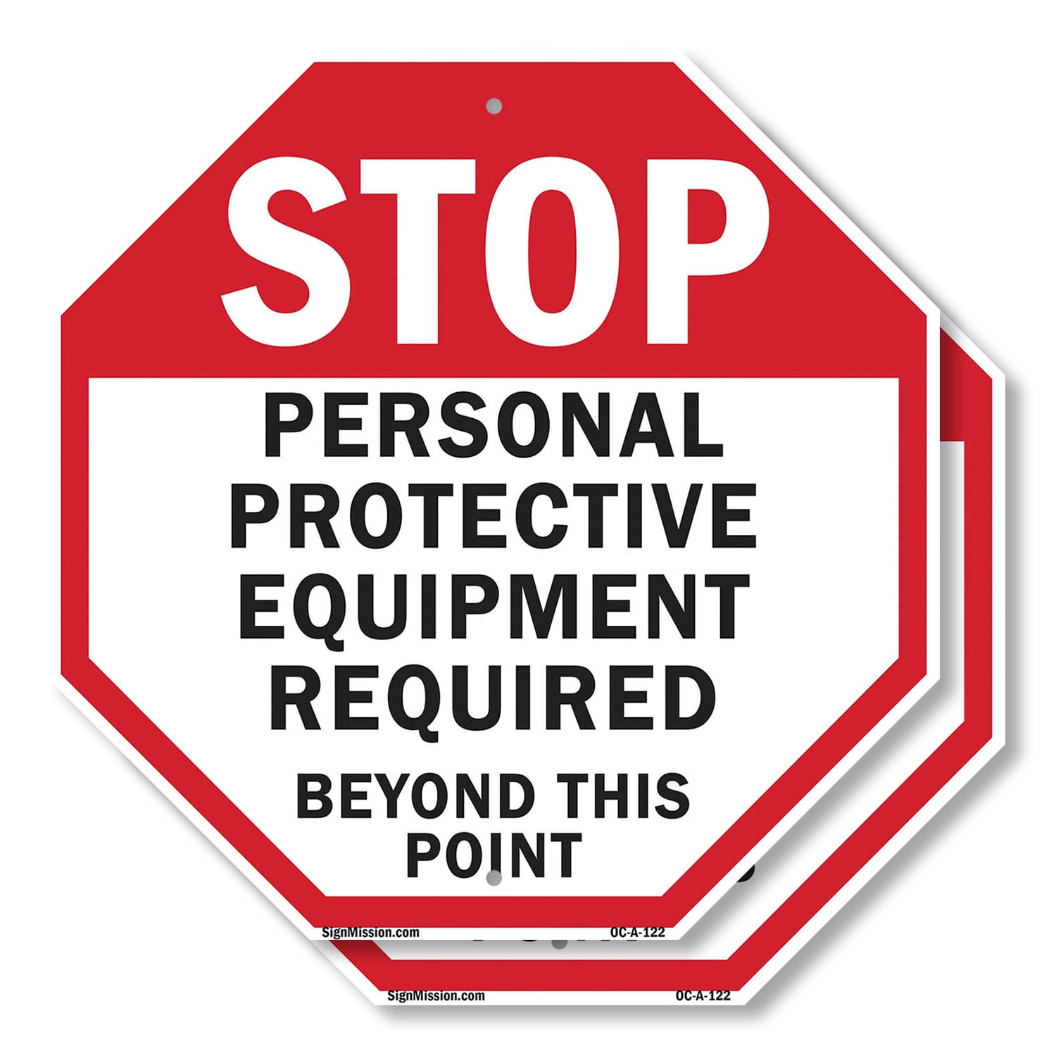 Stop Personal Protective Equipment Required Beyond This Point (2 Pack ...