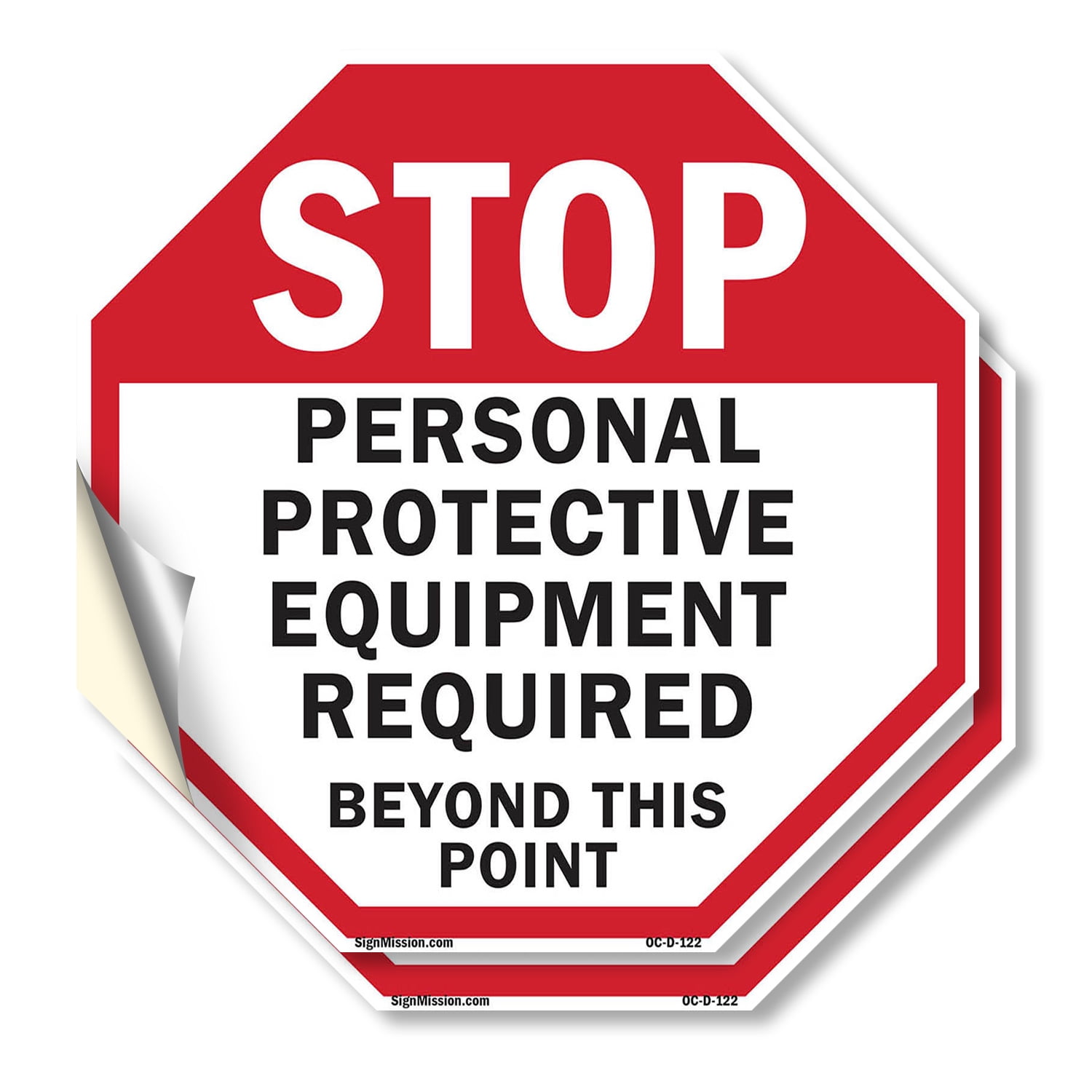 Stop Personal Protective Equipment Required Beyond This Point (2 Pack ...