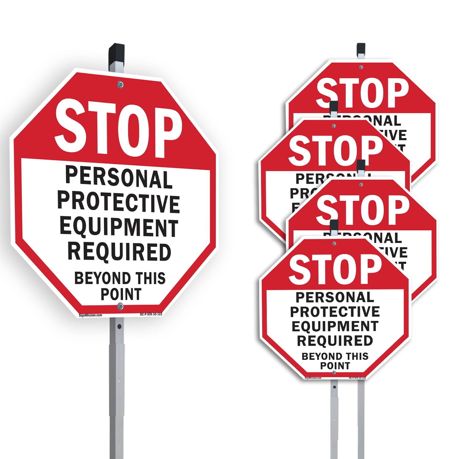 Stop Personal Protective Equipment Required Beyond This Point (5 Pack ...