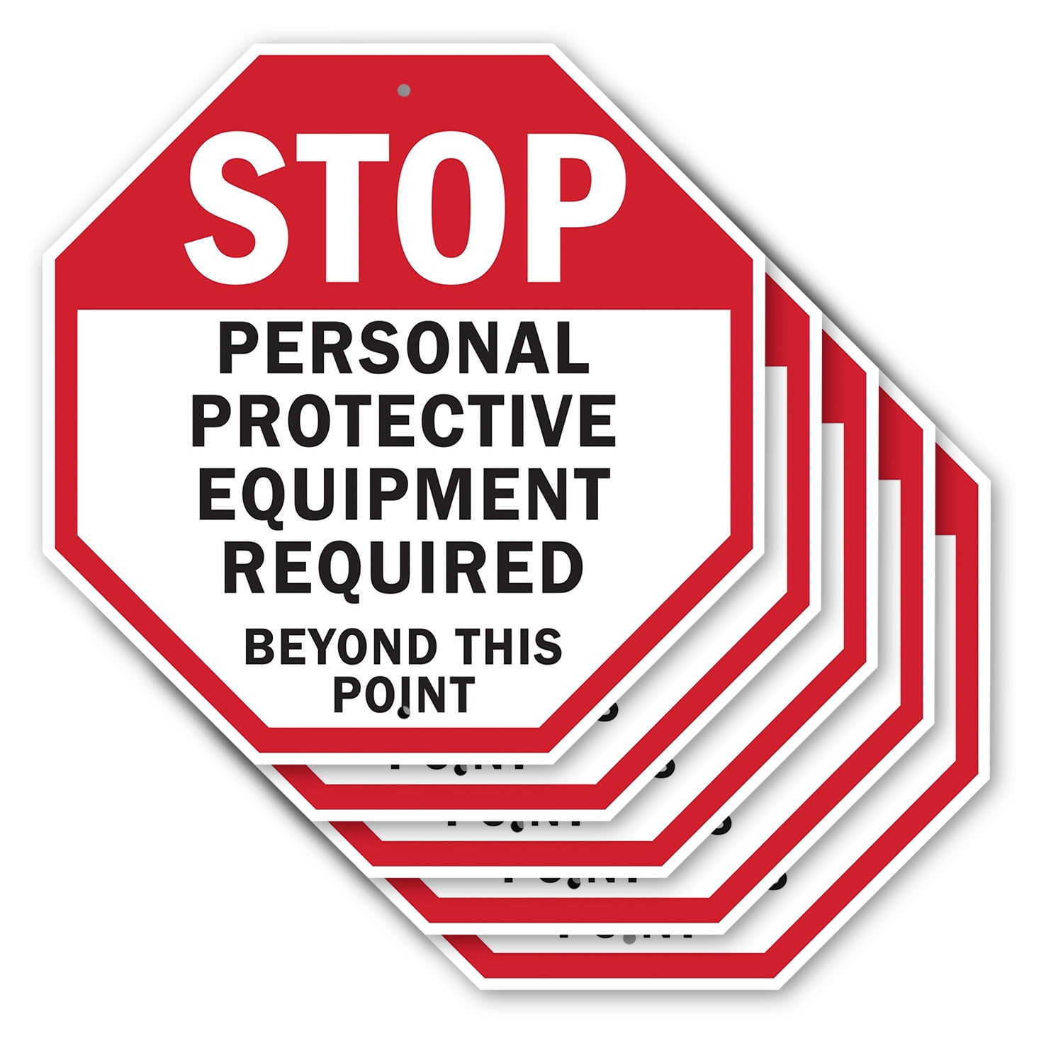 Stop Personal Protective Equipment Required Beyond This Point (5 Pack ...