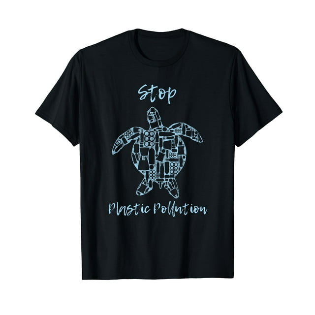 Stop Plastic Pollution Design Sea Turtle Straw Save Ocean T-Shirt ...