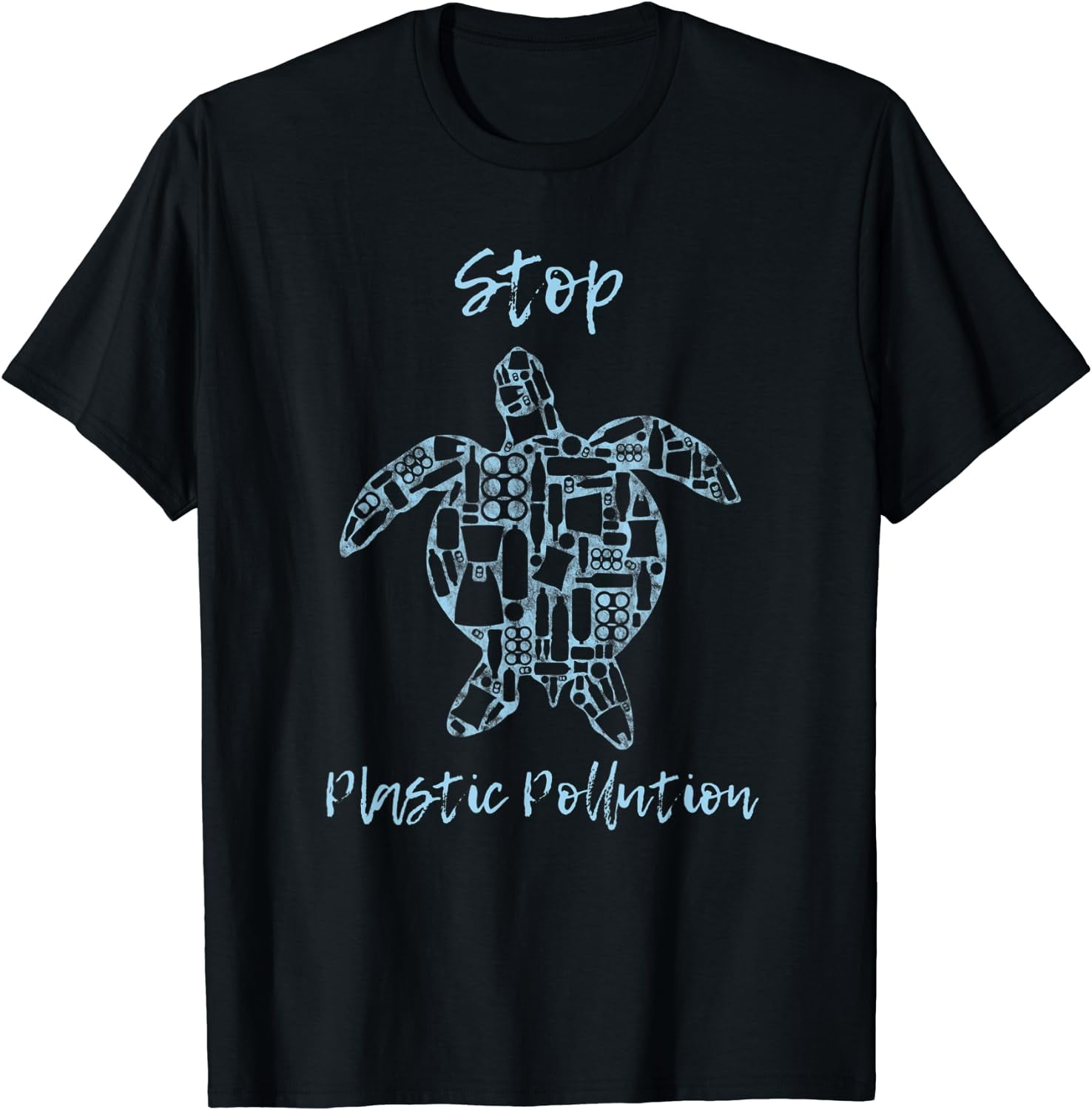Stop Plastic Pollution T-Shirt Sea Turtle Straw Save Ocean T-Shirt ...