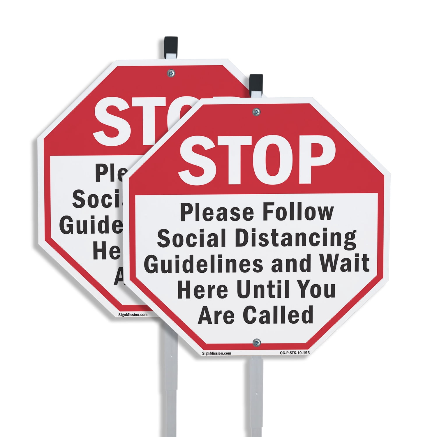 Stop Please Follow Social Distancing Guidelines and Wait Here Until You ...
