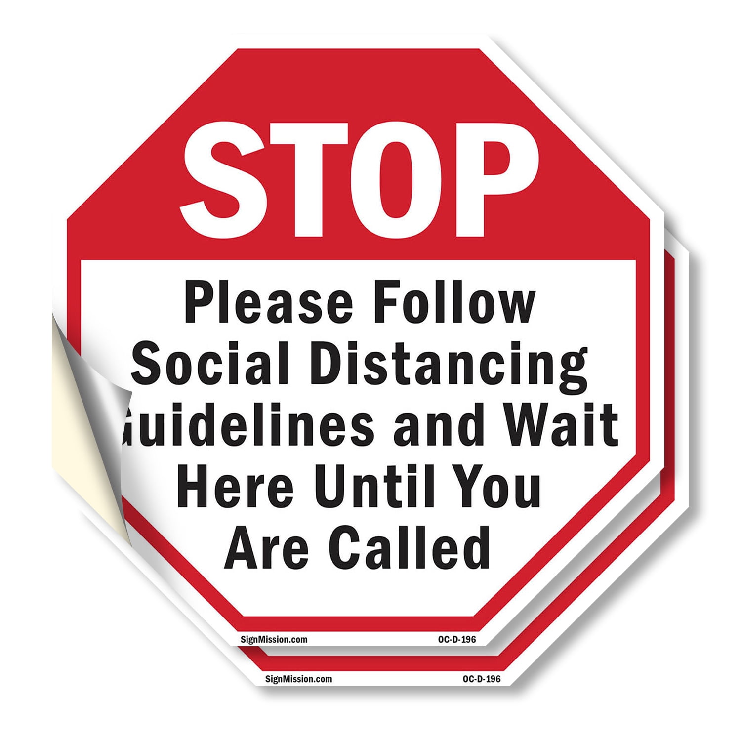 Stop Please Follow Social Distancing Guidelines and Wait Here Until You ...