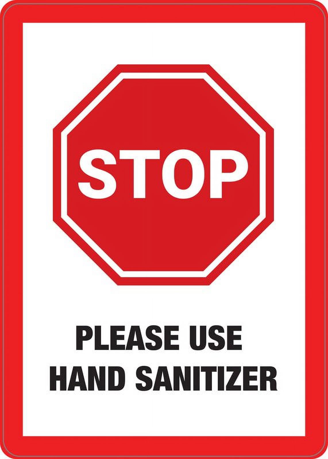 Stop Please Use Hand Sanitizer Sign Safety Restriction Alert Attention ...