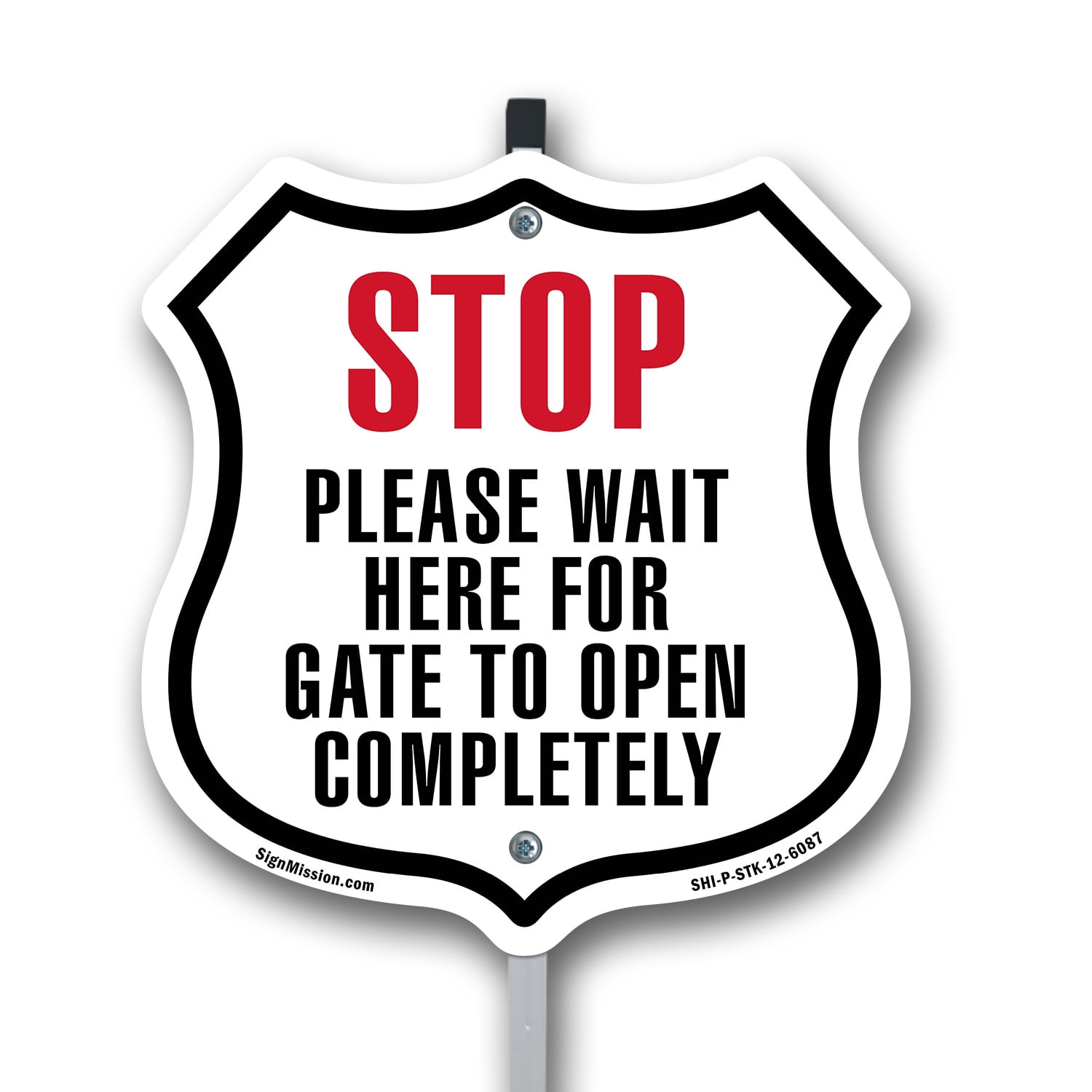 Stop Please Wait Here For Gate To Open Completely 12 inch X 12 inch ...