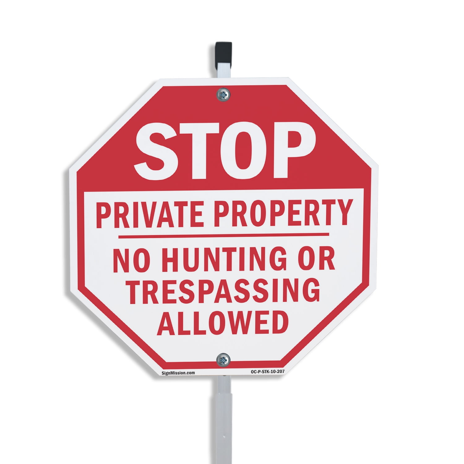 Stop Private Property No Hunting or Trespassing Allowed 10 inch X 10 ...