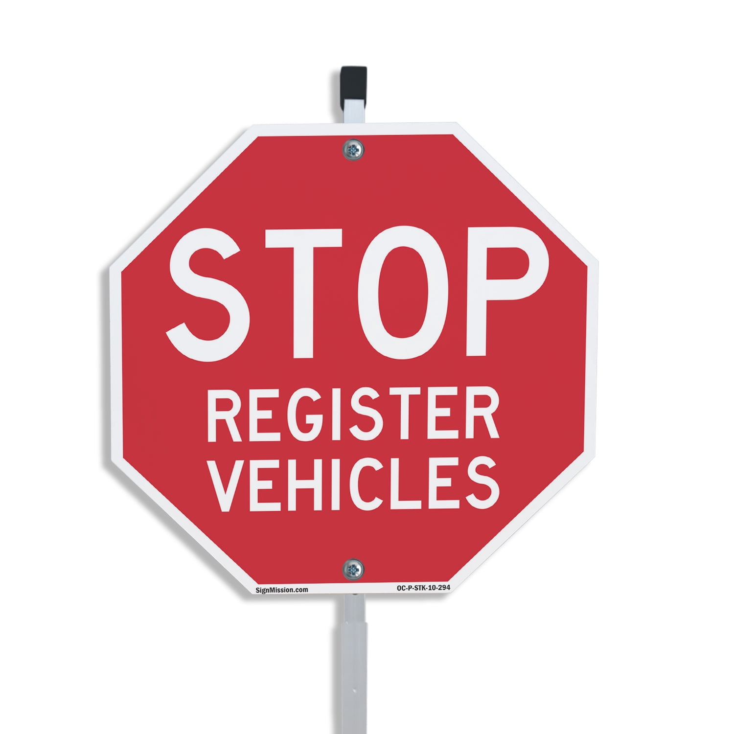 Stop Register Vehicles 10 inch X 10 inch Octagon Rust Free Aluminum ...