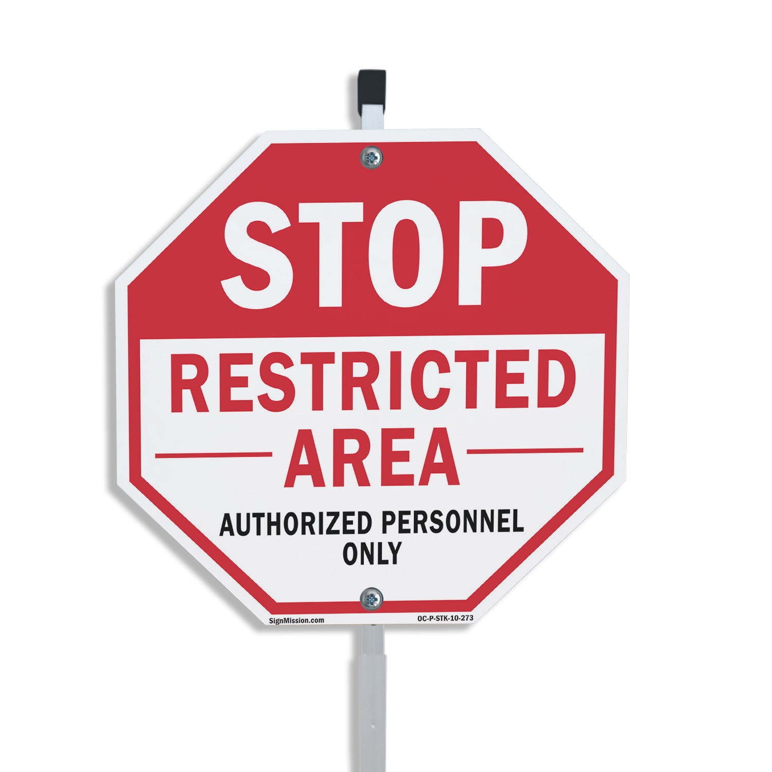 Stop Restricted Area Authorized Personnel Only 10 inch X 10 inch ...