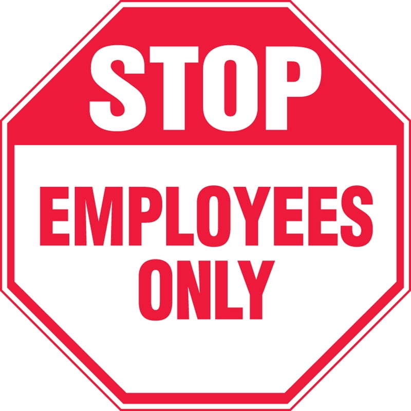 Stop Safety Sign Employees Only For House 12"Yard Sign, Premium ...