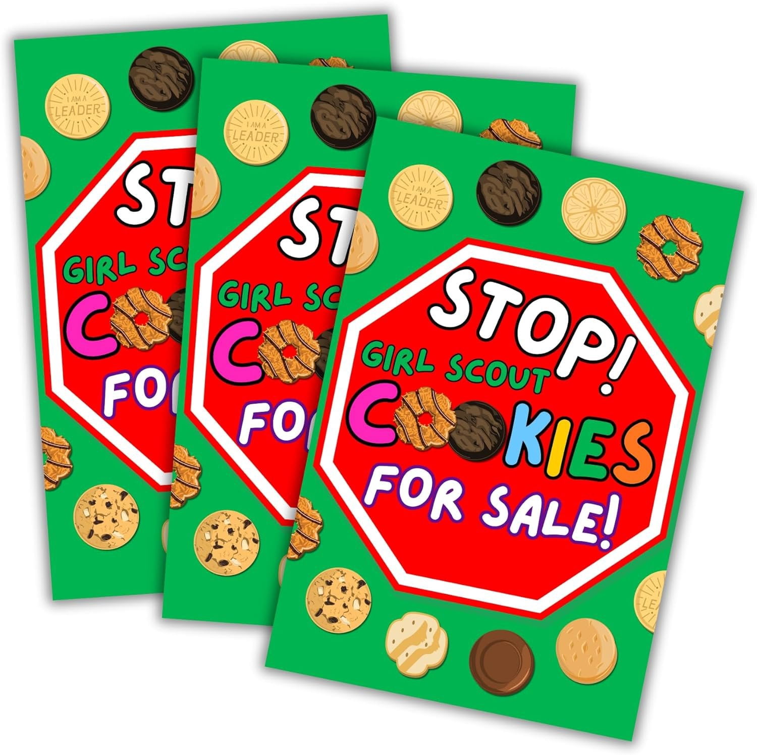 Stop Scout Cookies Sold Here 3 Pack, 12x18 Mixed Designs Outdoor Yard ...