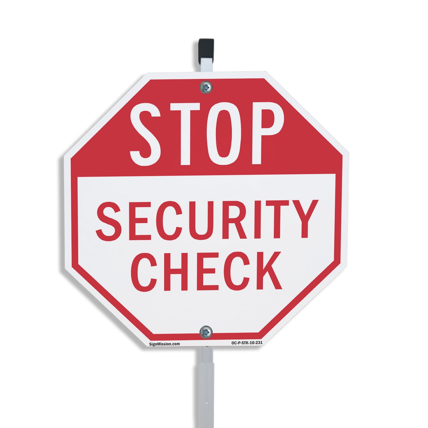 Stop Security Check 10 inch X 10 inch Octagon Plastic Sign with ...