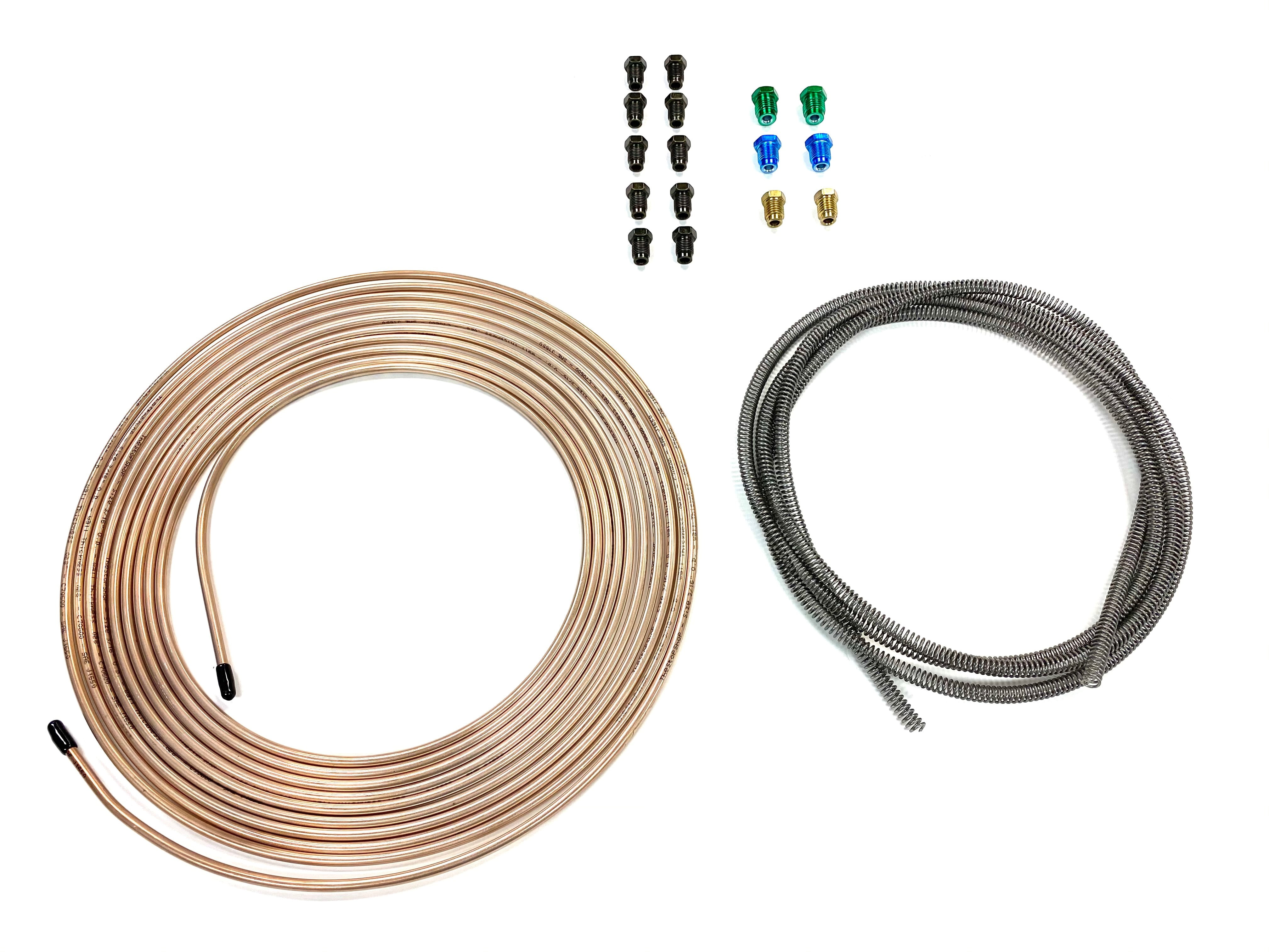 The Stop Shop 25 Feet of Copper Nickel 3/16 Inch Brake Line Tubing with ...