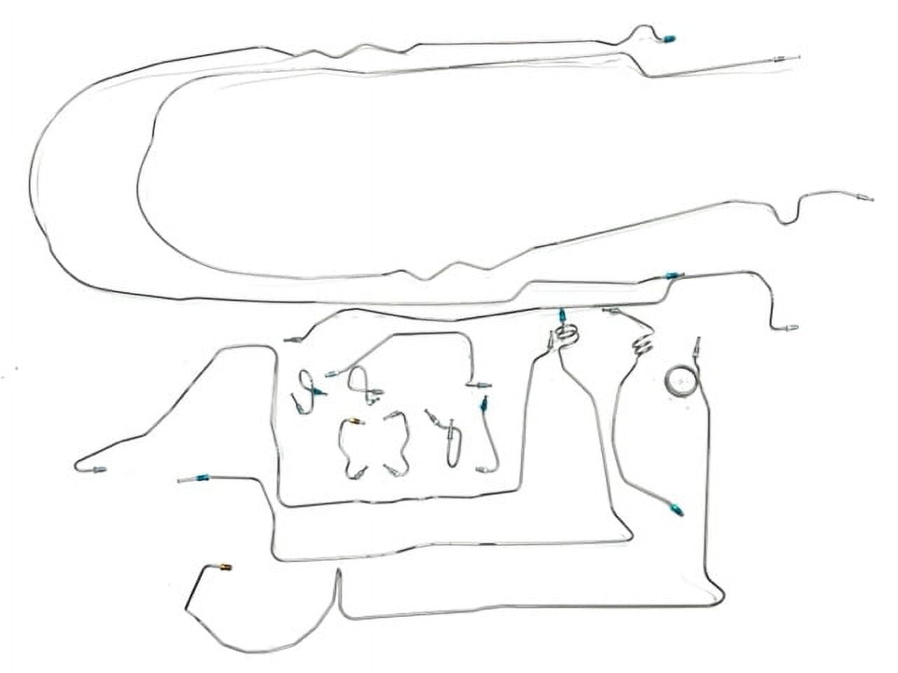 The Stop Shop - Prebent Stainless Steel Brake Line Kit - Compatible ...