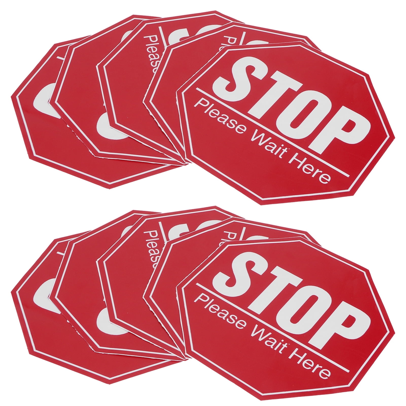 Stop Sign 7.9x7.9in,Floor Stop Sign Sticker Safety Distancing Floor ...