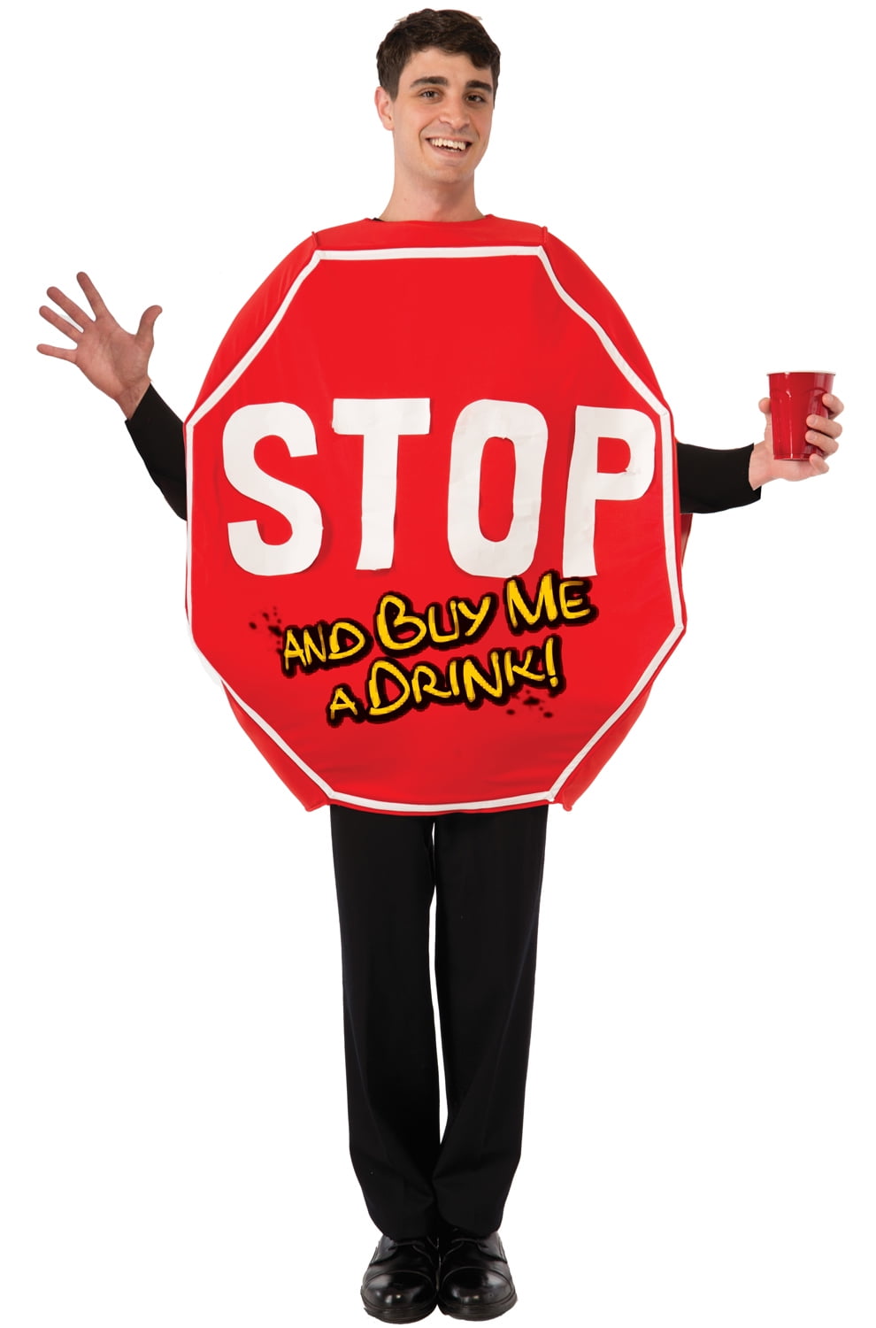 Stop Sign Adult Costume Party One Size Male Red Fancy Dress Book Week ...