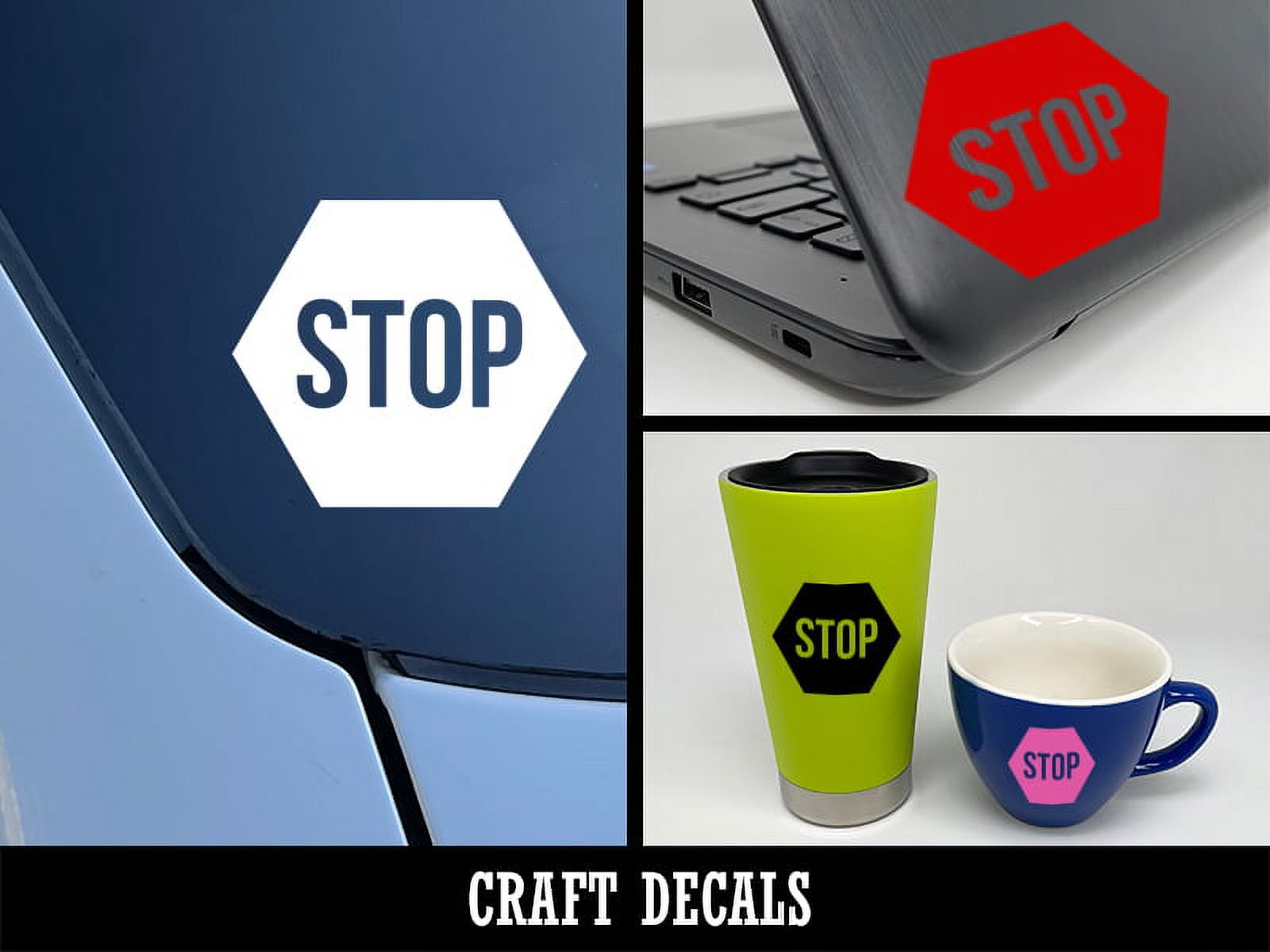 Stop Sign Craft Vinyl Indoor Outdoor Decal Sticker - Copper - 4 Inch ...