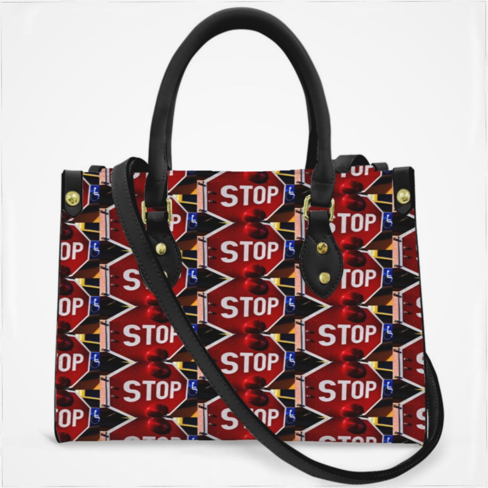 Stop Sign Cross Body Bags For Women Small Leather Female Handbags ...