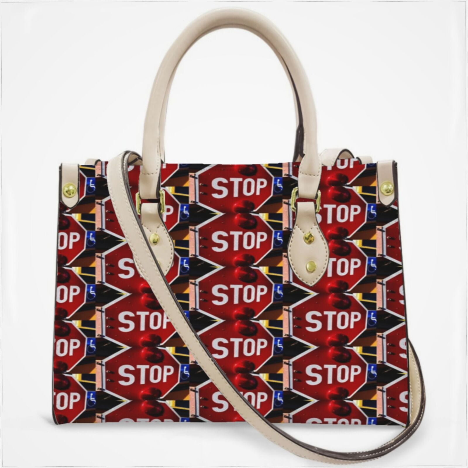 Stop Sign Cross Body Bags For Women Small Leather Female Handbags ...