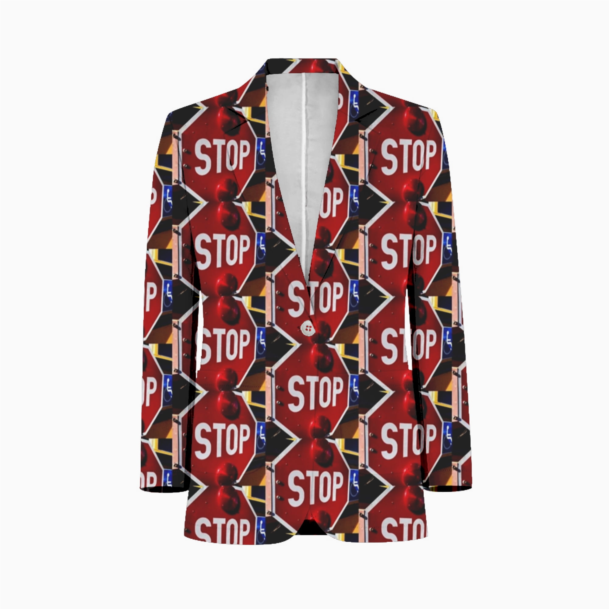 Stop Sign Customized Men's Suits full man Shawl Collar Gentleman Suits ...