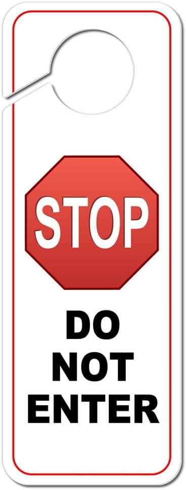 Stop Sign Do Not Enter Plastic Door Knob Hanger Sign - Walmart.com