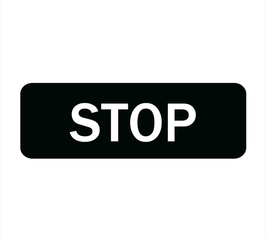 Stop Sign For House (With Strong Adhesive Tape), 10" X 3" Premium ...