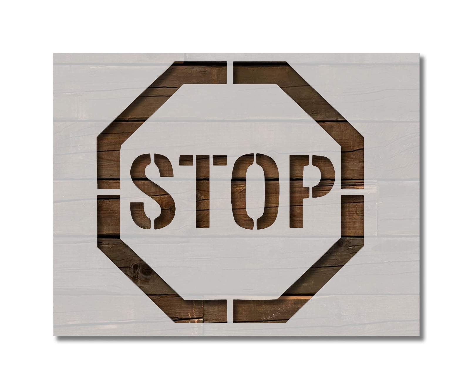 Stop Sign Stencil Template Reusable 8.5 x 11 for Painting on Walls ...