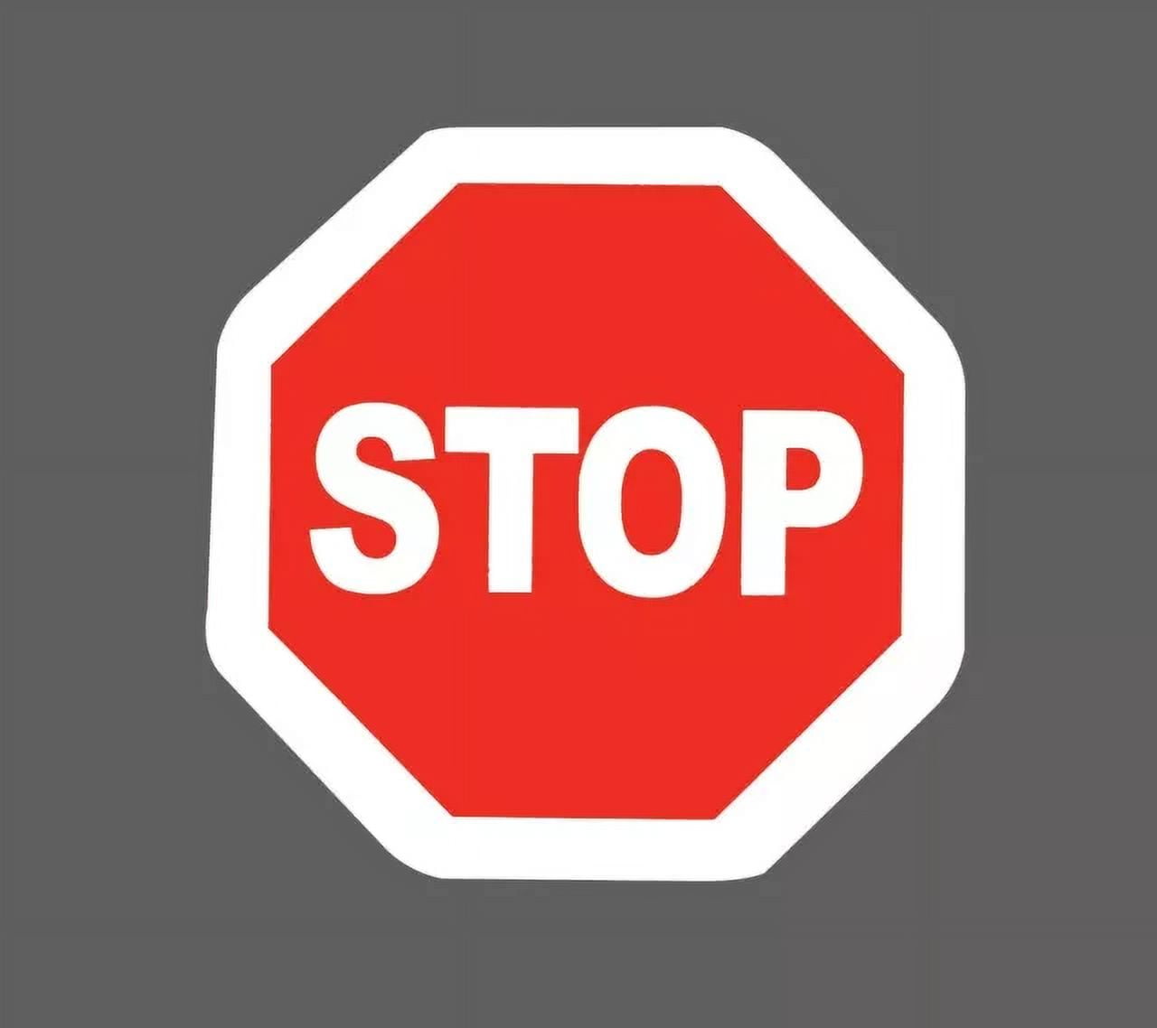 Stop Sign Sticker Red Warning Waterproof Sticker Phone Decal Water ...