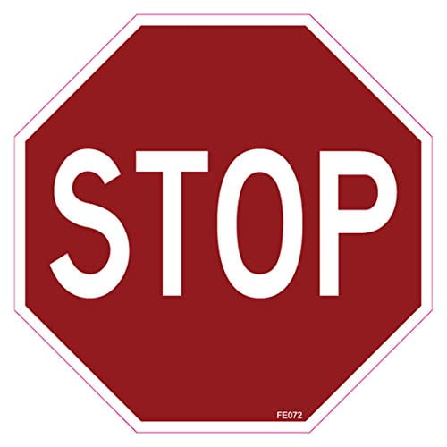 Stop Sign Stickers 4 inches - 100 PACK - Walmart.com