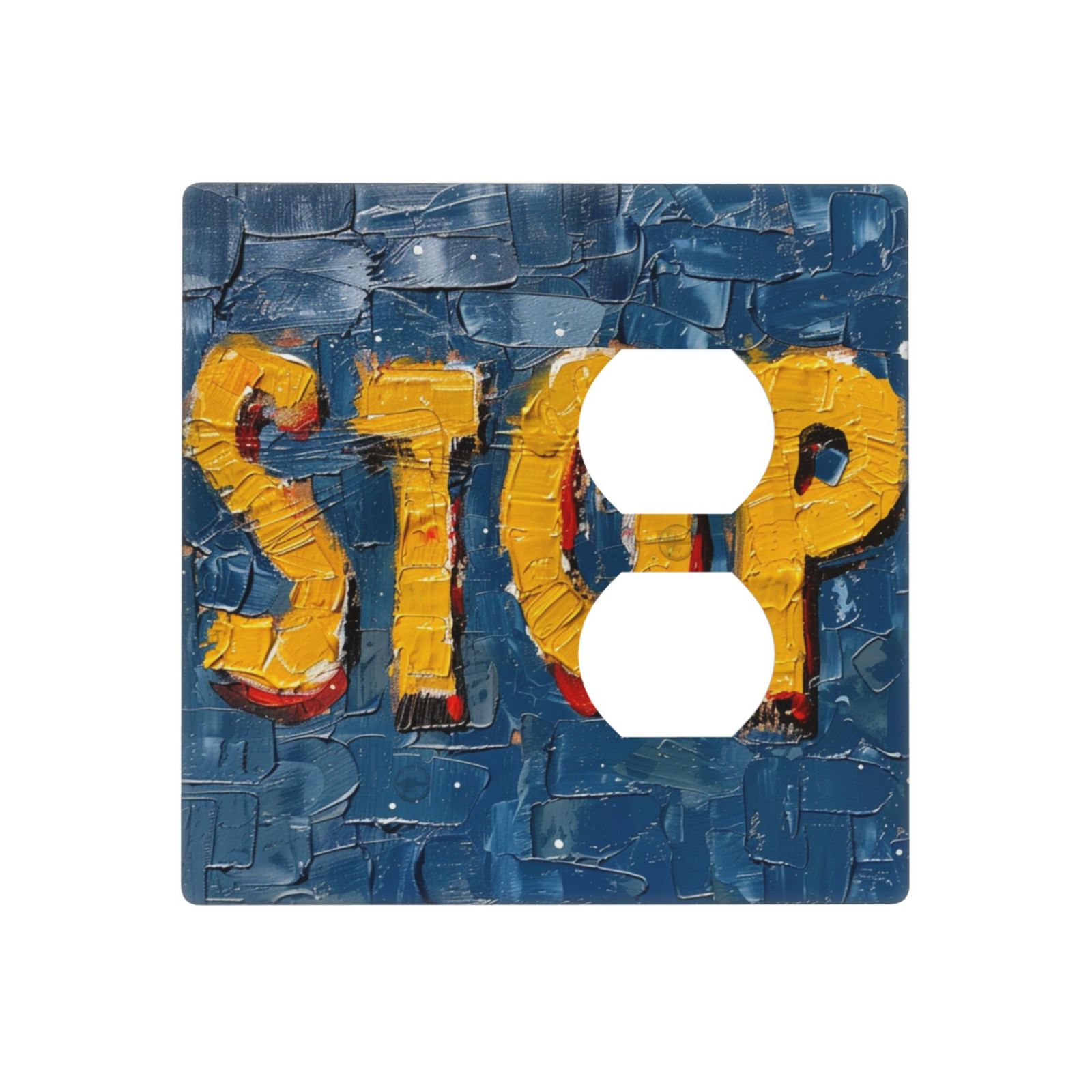 Stop Sign Switch Cover Decorative Wall Plate / 2-Gang 1-Duplex ...