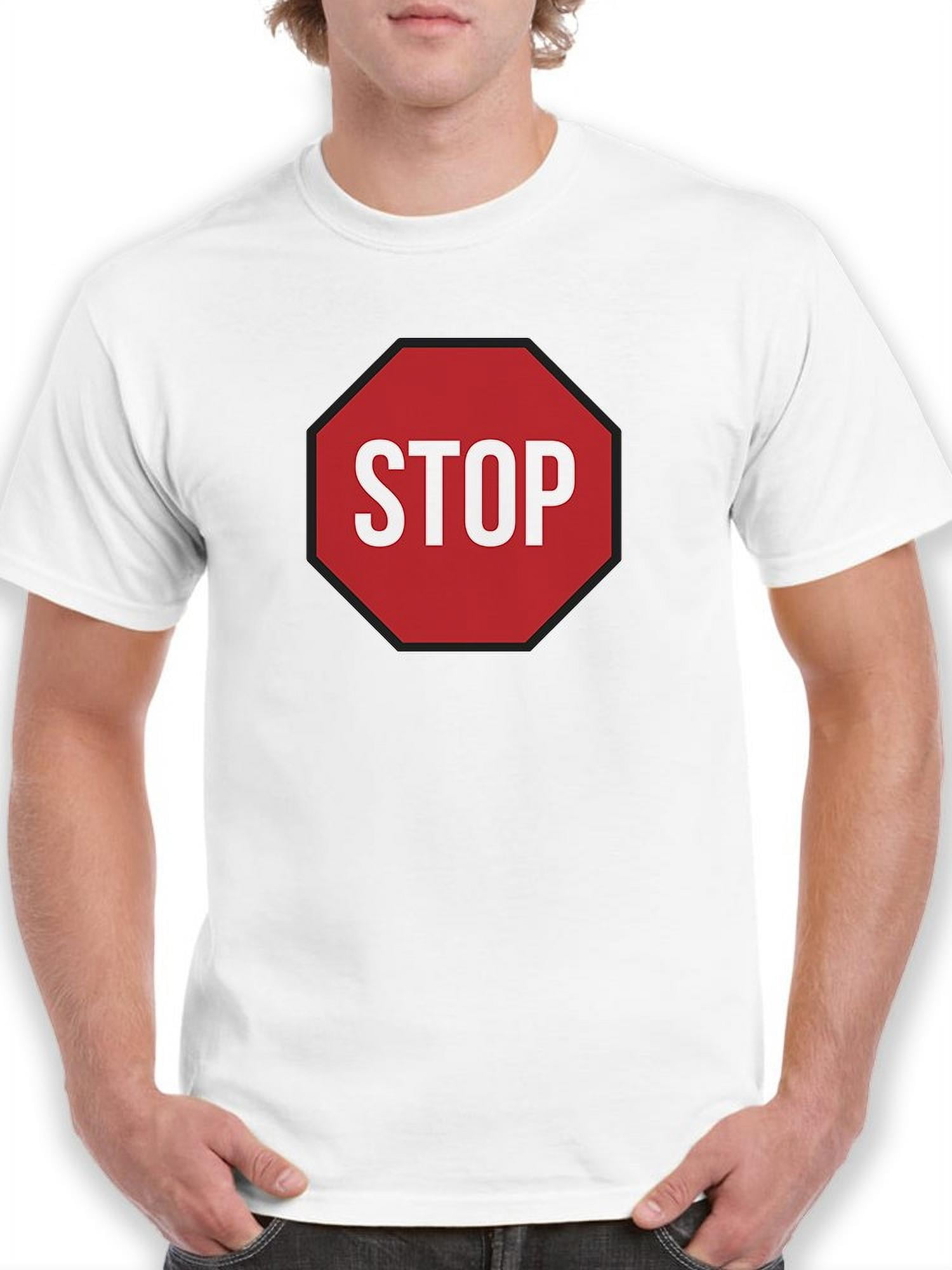 Stop Sign T-Shirt Men -Smartprints Designs, Male Medium - Walmart.com