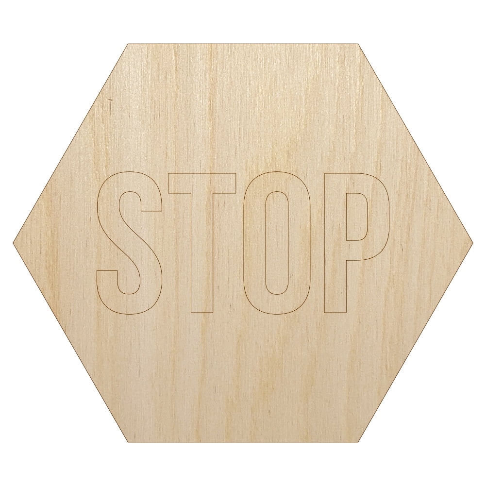 Stop Sign Wood Shape Unfinished Piece Cutout Craft DIY Projects - 4.70 ...