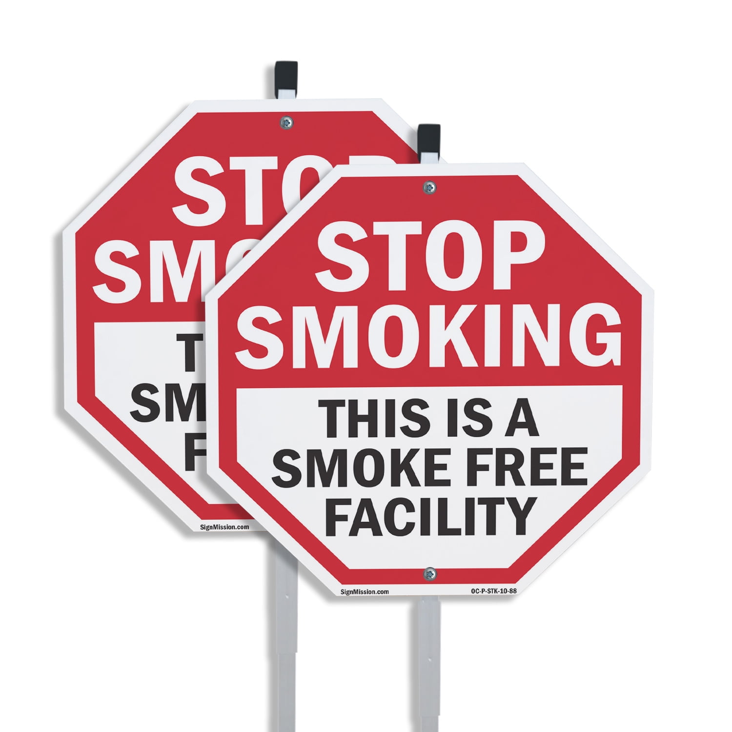 Stop Smoking This Is a Smoke Free Facility (2 Pack) 10 inch X 10 inch ...
